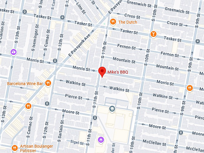 16. mike's bbq map