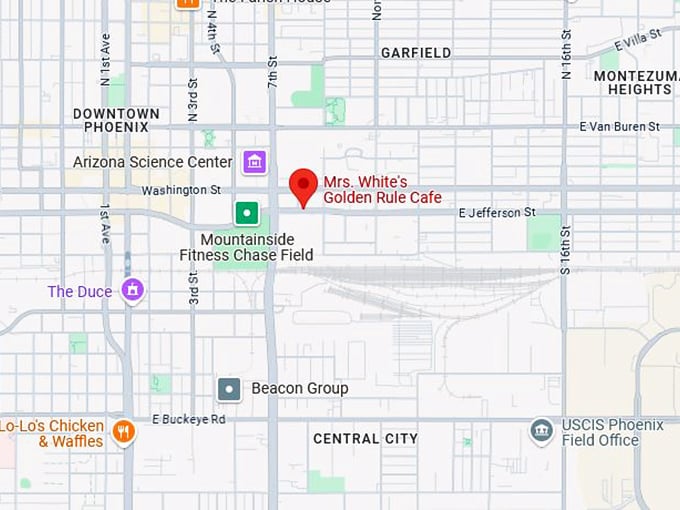 16. mrs. white’s golden rule cafe map