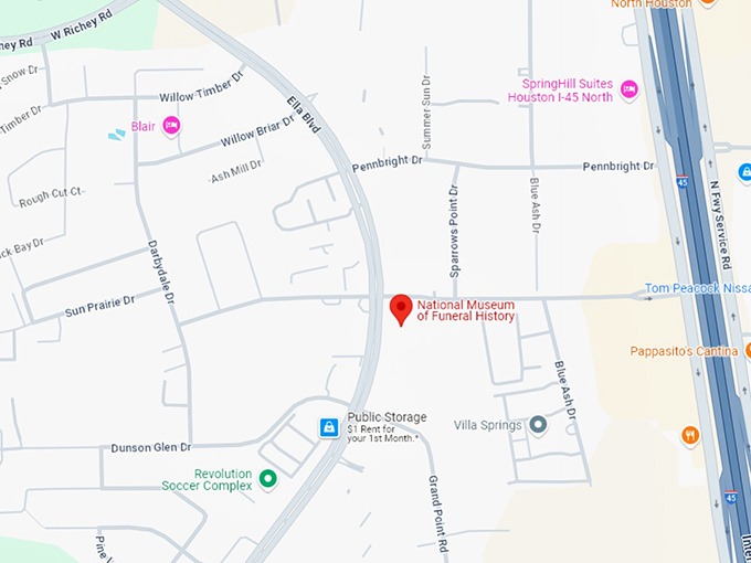 16. national museum of funeral history map