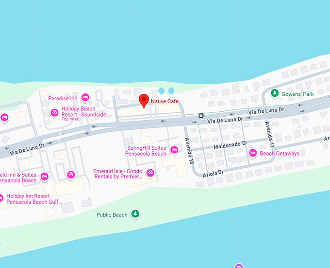 16. native cafe map