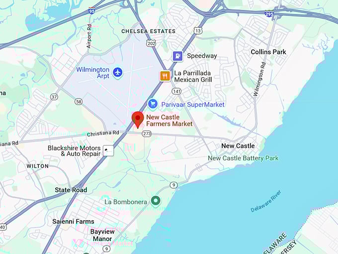 16. new castle farmers market map