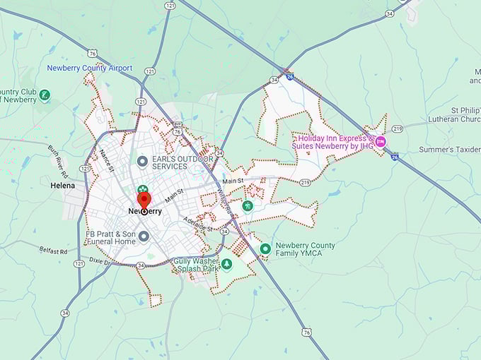 16. newberry, sc map
