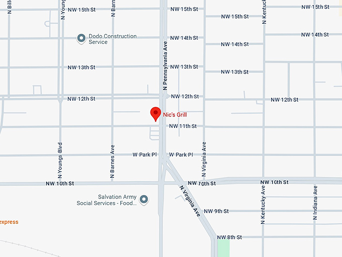 16. nic's grill map