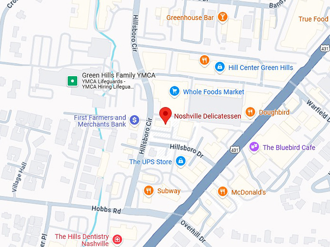 16. noshville delicatessen map