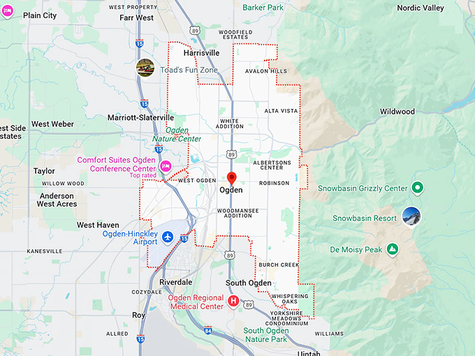 16. ogden, ut map