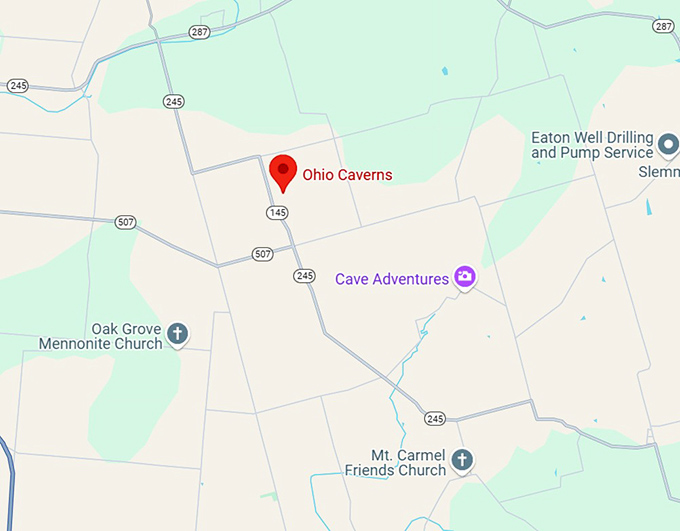ohio caverns map