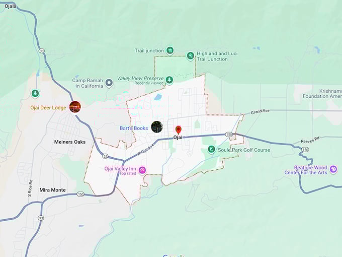 16. ojai, ca map