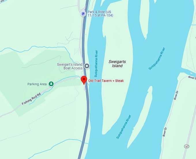 16. old trail tavern + steak map