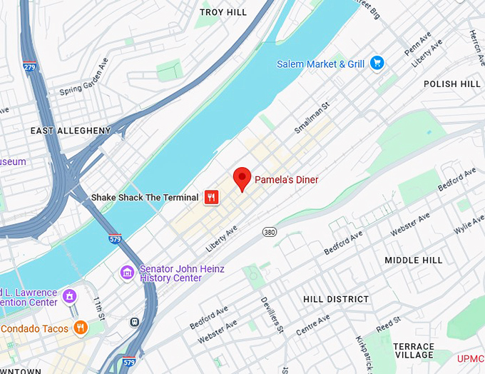 pamela’s diner map