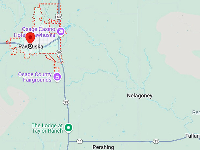 16. pawhuska, ok map