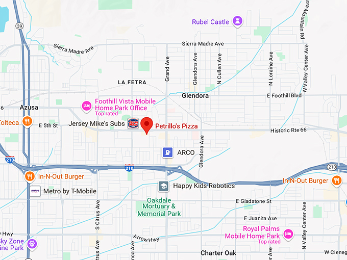 petrillo’s pizza map