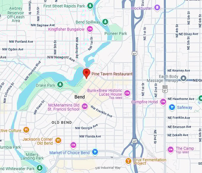 16. pine tavern restaurant map