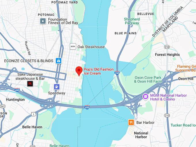16. pop's old fashion ice cream co map