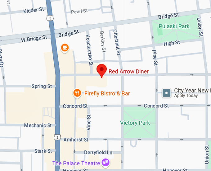 16. red arrow diner map