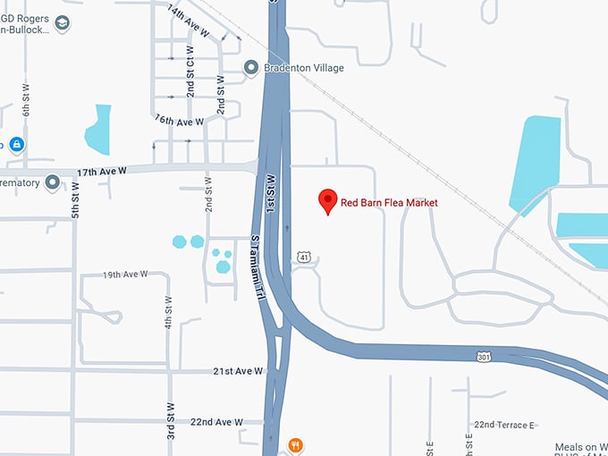 16. red barn flea market map