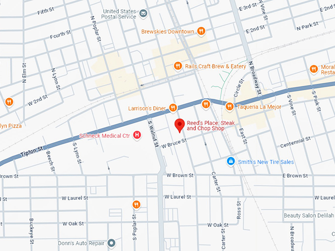 16. reed’s place steak and chop shop map