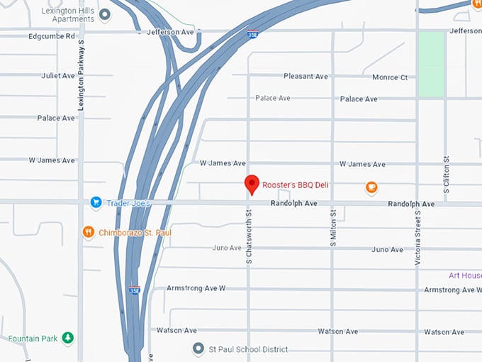 16. rooster's bbq deli map