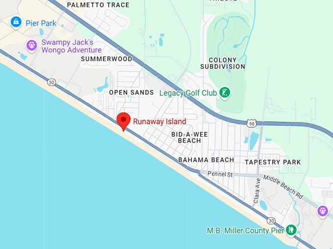 runaway island map