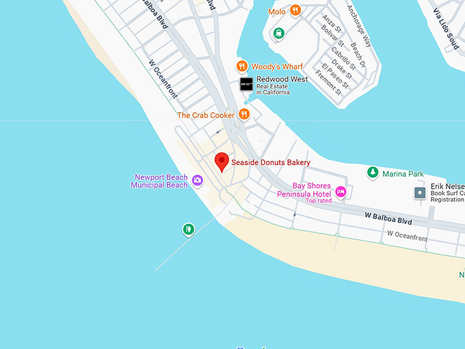 16. seaside donuts bakery map