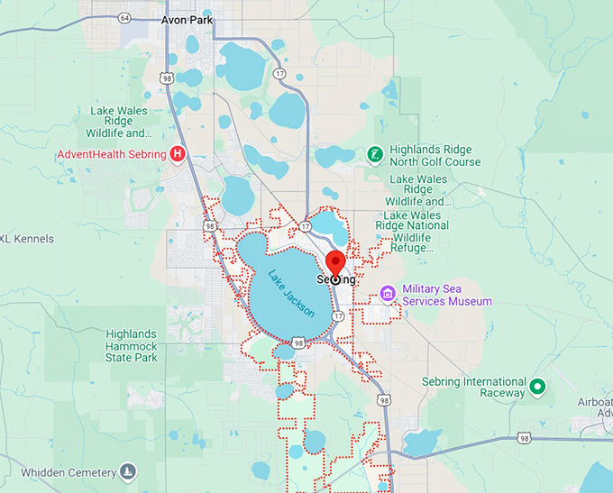 16. sebring, fl map