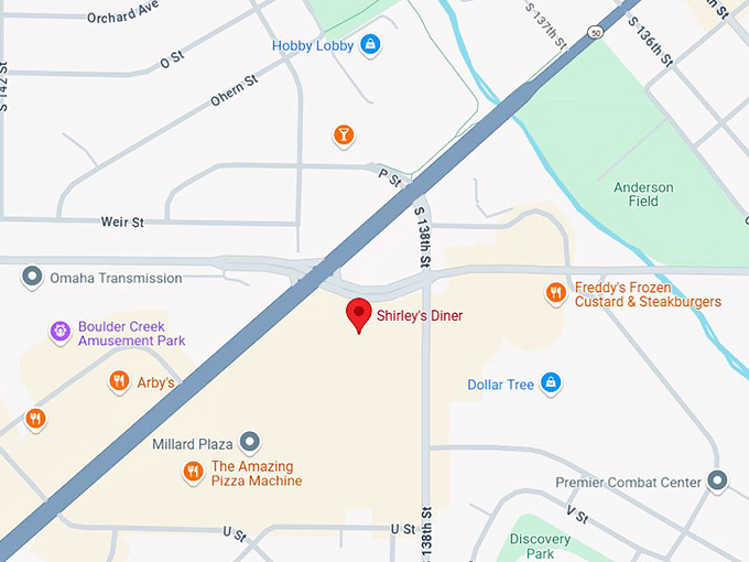 shirley's diner map