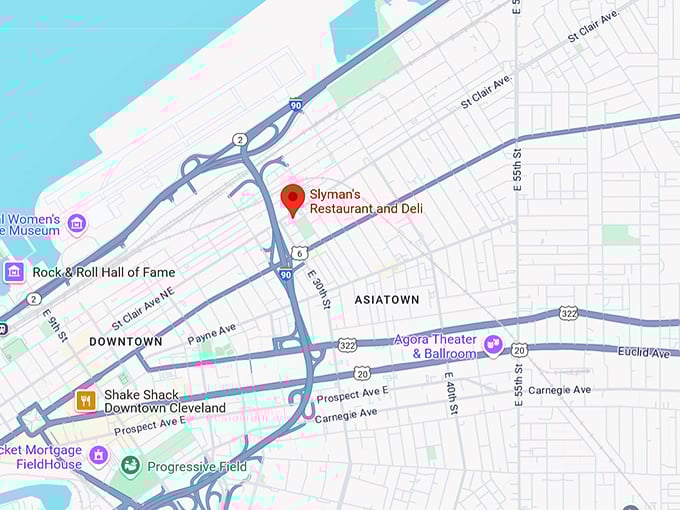 16. slyman's restaurant and deli map