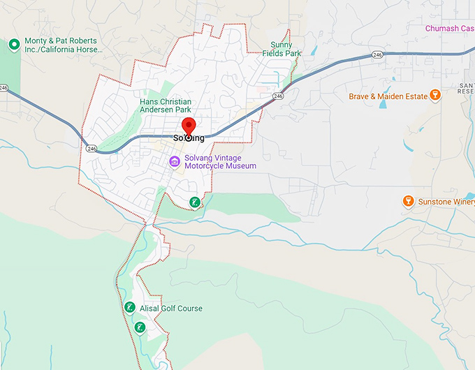 16. solvang, ca map