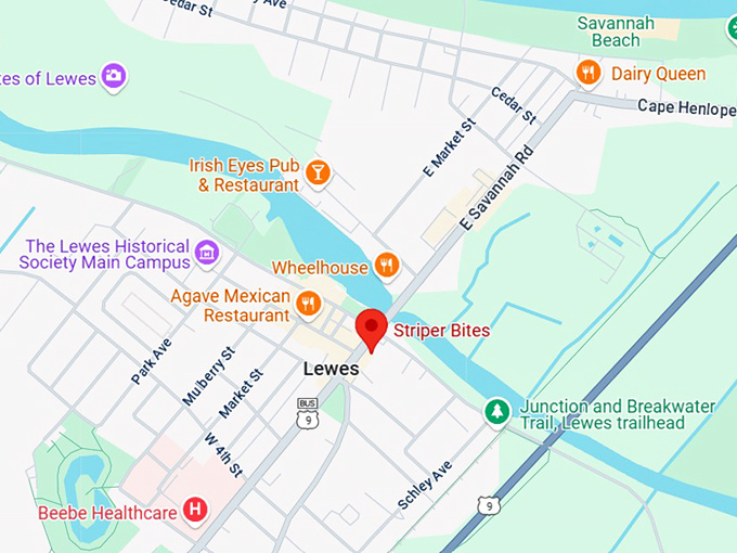 Striper bites map