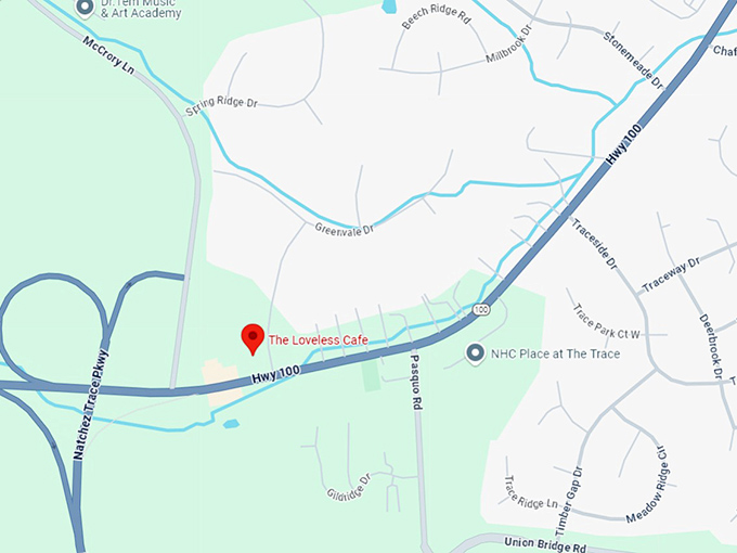 16. the loveless cafe map