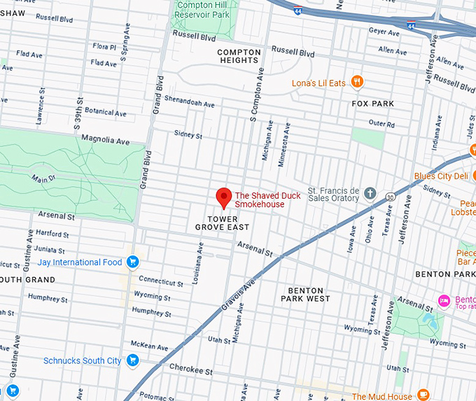 16. the shaved duck smokehouse map