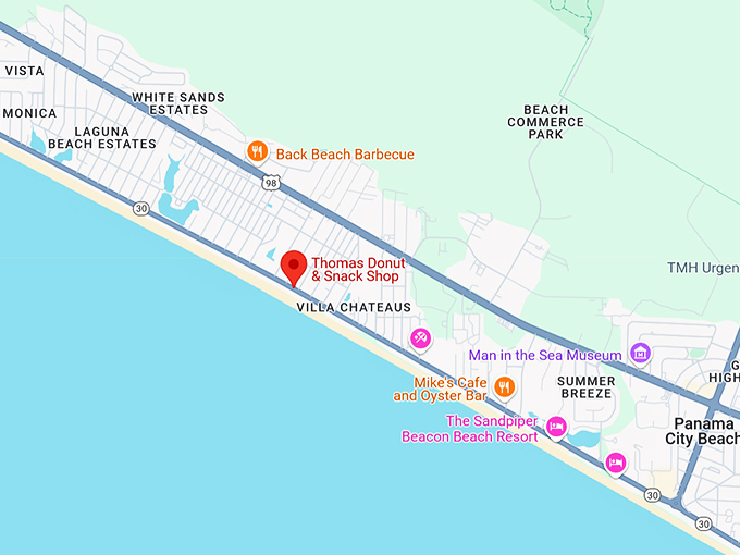 16. thomas donut & snack shop map