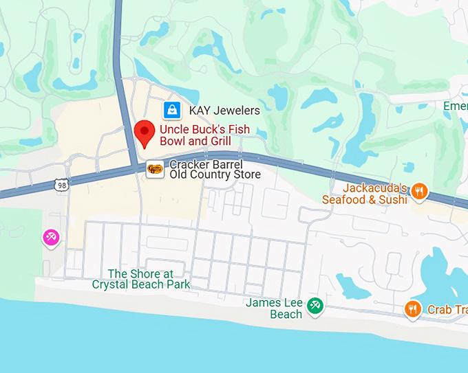 16. uncle buck’s fish bowl and grill map