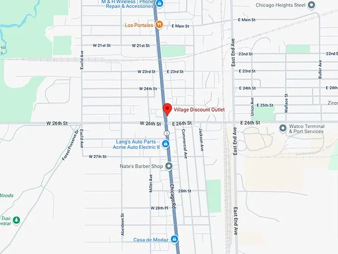 16. village discount outlet map