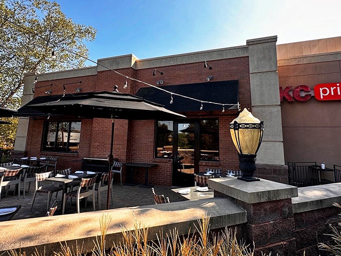 KC Prime's outdoor patio beckons with promise – the perfect stage for their legendary steaks and that first sip of bourbon.