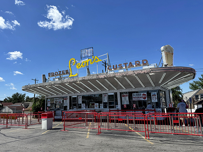 Leon's Frozen Custard: That iconic neon sign isn't just advertising—it's a time machine to when dessert was an event, not just a treat.