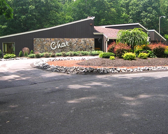 The Char's stone facade isn't just pretty—it's a promise that what awaits inside is equally substantial and memorable.