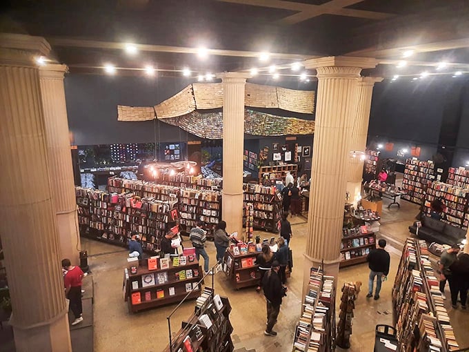 The Last Bookstore's grand columns and soaring ceilings make you feel like you're browsing in a literary cathedral.