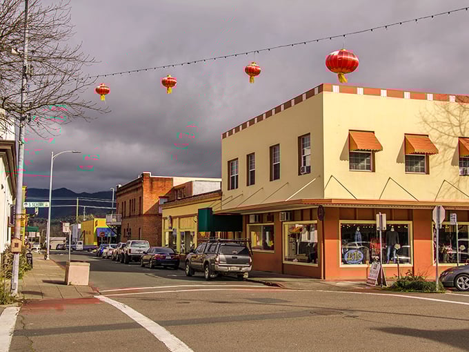 Downtown Ukiah's colorful buildings and hanging red lanterns create a scene that's part small-town America, part international festival. Pure California charm!