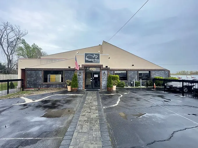 Rain or shine, this gray steakhouse fortress stands ready to defend Connecticut against bland dinner experiences.