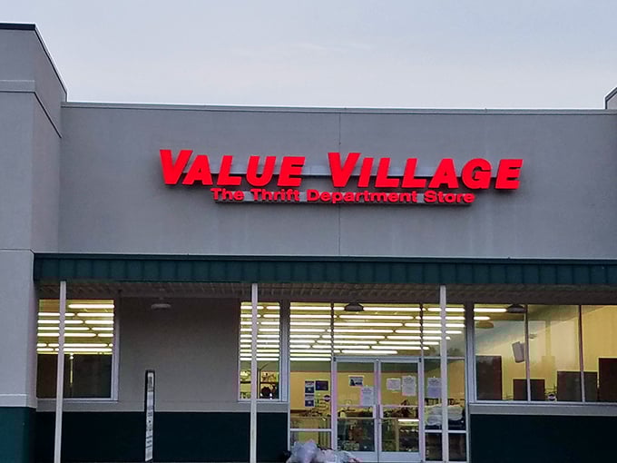 Value Village's storefront might look unassuming, but inside it's like Mary Poppins' magical bag—bigger than physics should allow.
