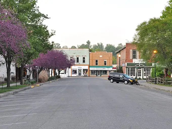 Spring in Corydon brings purple blooms that transform Main Street into nature's answer to Rodeo Drive – but with Midwest prices!