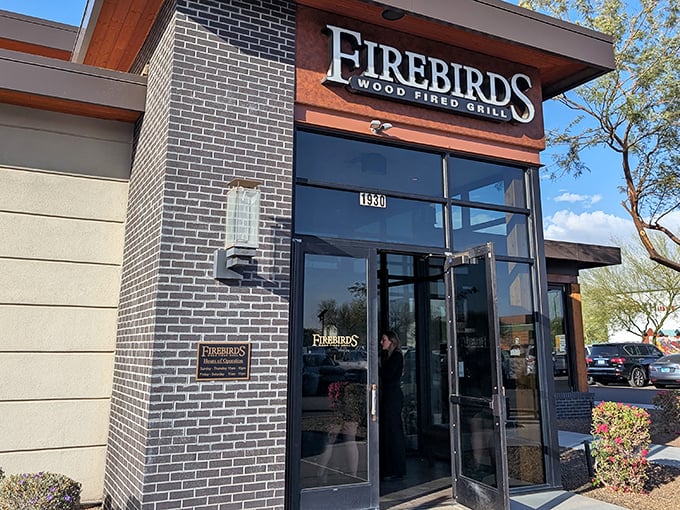 That brick and wood facade isn't just for show—it's a preview of the smoky magic happening on their legendary grill inside.