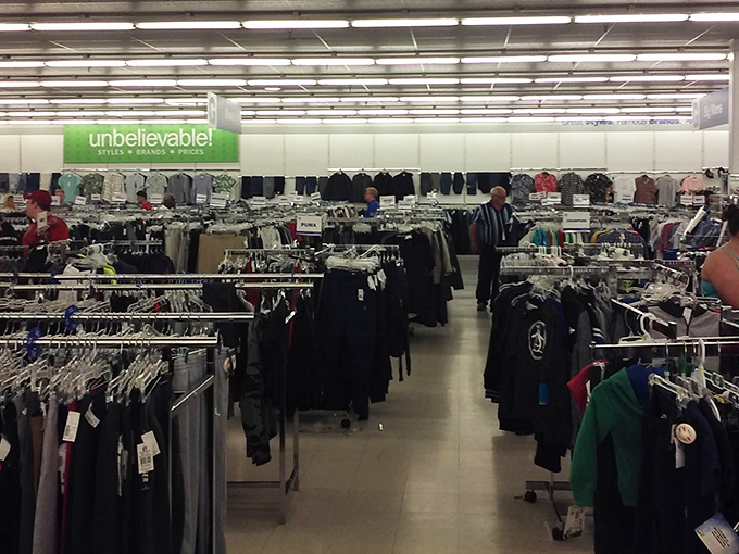 Endless racks of possibility! Inside Gabe's, every aisle feels like its own zip code—bring snacks and a compass.