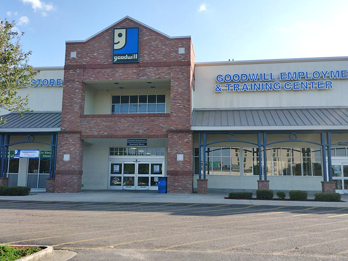 This isn't just a store entrance—it's the portal to possibility where one person's castoffs become another's treasures.