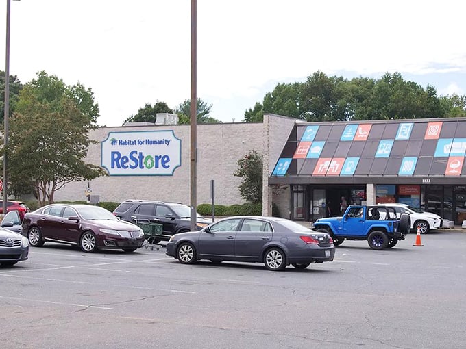 Behind that blue and white facade lies a treasure trove where your renovation projects meet affordable reality.