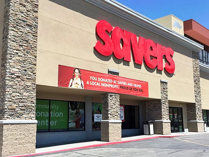 This Savers storefront doesn't just sell secondhand items—it sells the thrill of the hunt and stories waiting to be discovered.
