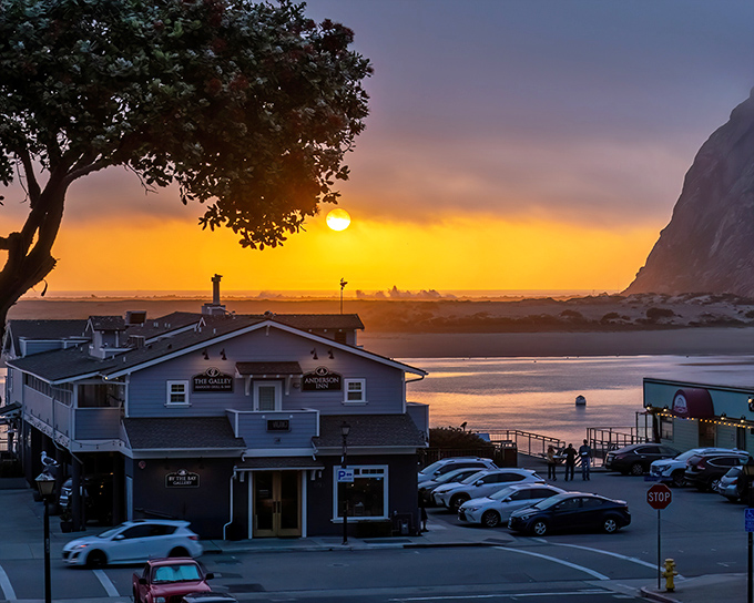 That golden hour glow makes the Embarcadero come alive, painting Morro Bay in colors even Monet would envy.