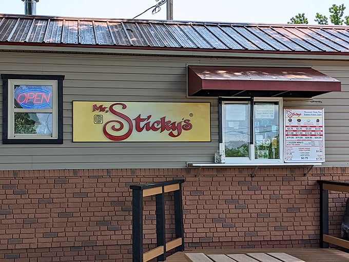The moment of truth arrives at this humble counter. Decisions, decisions—though there's really no wrong choice in sticky bun heaven. 