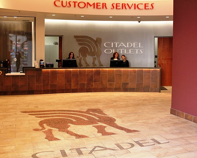 Customer service at its finest—the Citadel's command center where shopping strategies are planned and credit cards are revived.