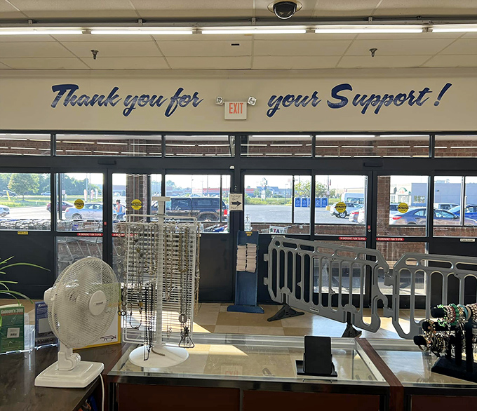"Thank you for your Support!" isn't just a sign—it's the store's philosophy. Every purchase helps fund recovery programs while filling your home with character.
